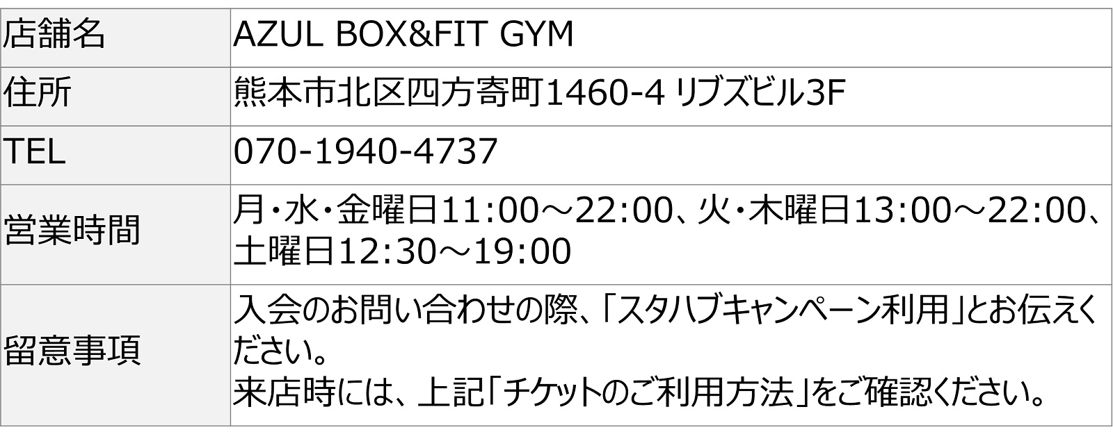 AZUL BOX＆FIT GYM ｜ グローカル・クラウドファンディング